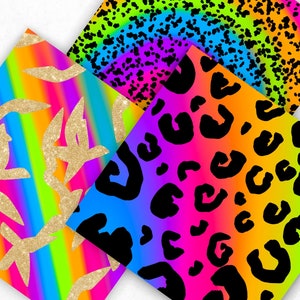 Rainbow Modern Design Digital Paper, Stripe, Fine Line Texture, Black ...