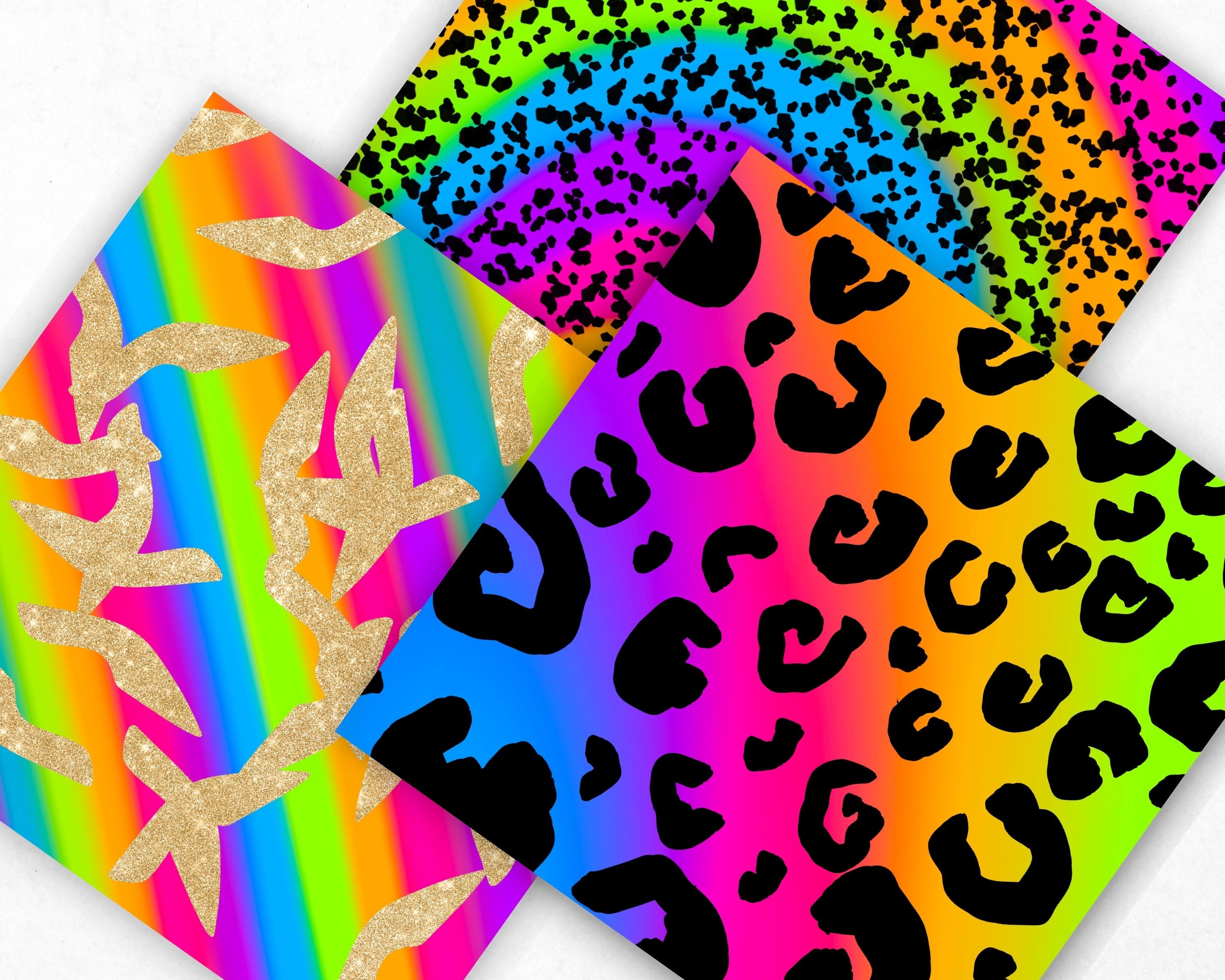 Rainbow Modern Design Digital Paper Stripe Fine Line - Etsy