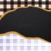Gingham Border Clipart, Digital Gold Glitter Black White Gingham Border ...