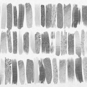 50 Silver Metal and Glitter Brush Stroke Clipart, Silver Glitter Clip ...
