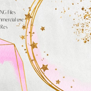 Gold Glitter and Watercolour Frame Clipart, Pink Frame, PNG Purple ...