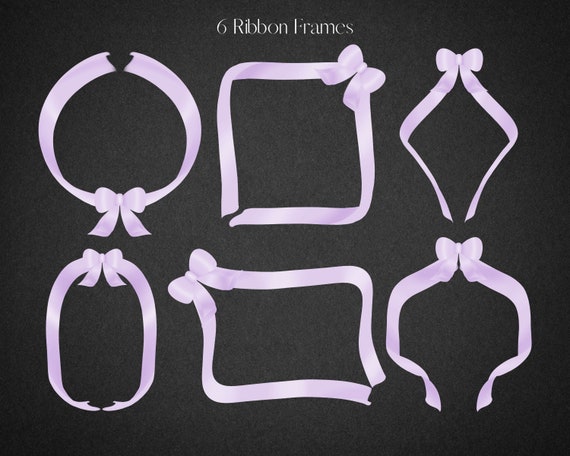 Purple Ribbon Border Clip Art