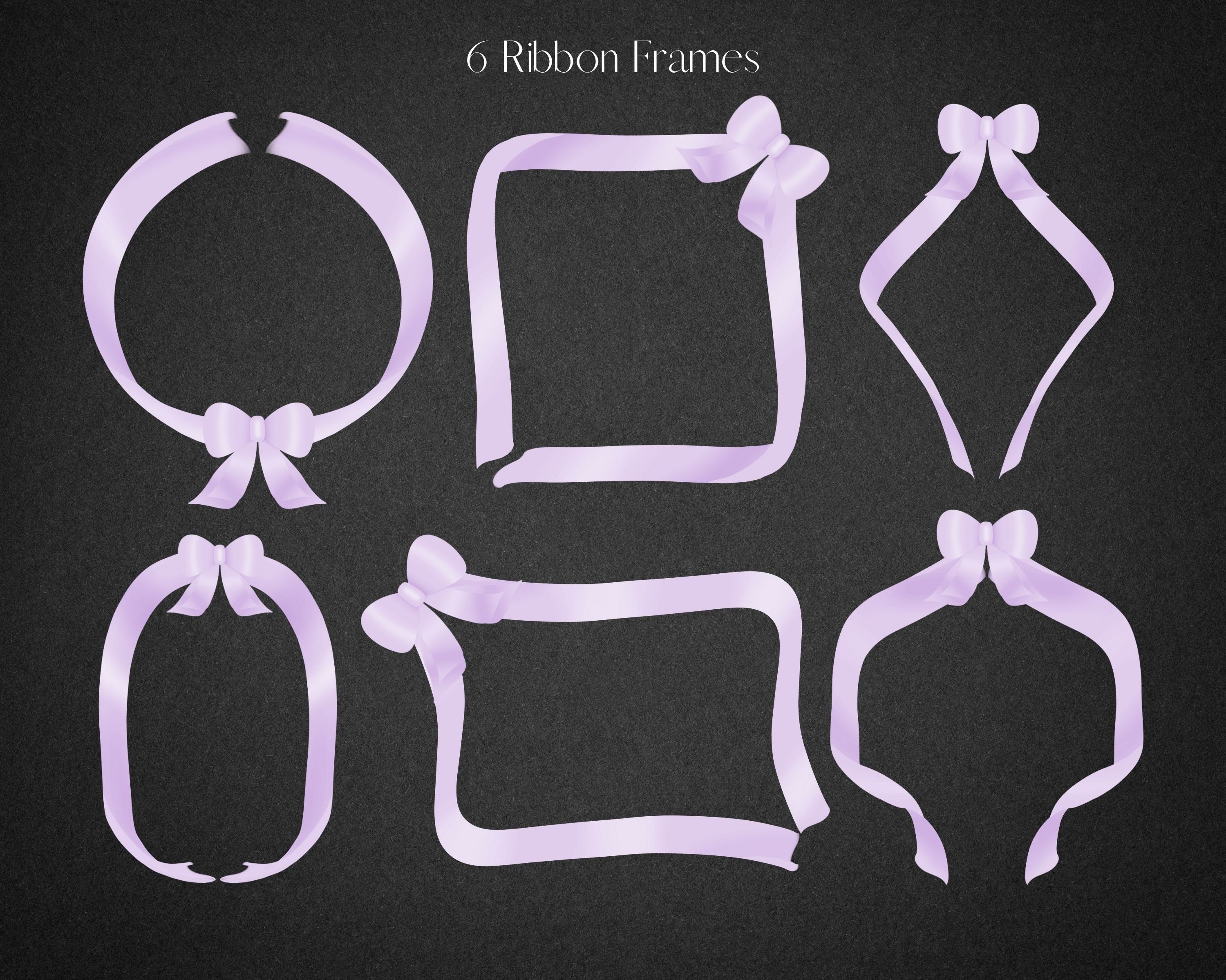 Purple Ribbon Border Clip Art