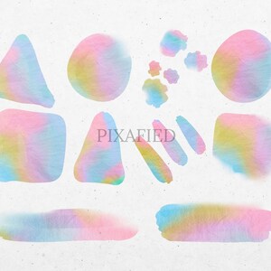 Rainbow Watercolor Brush Stroke Clip Art, PNG Gold Glitter Splatter ...