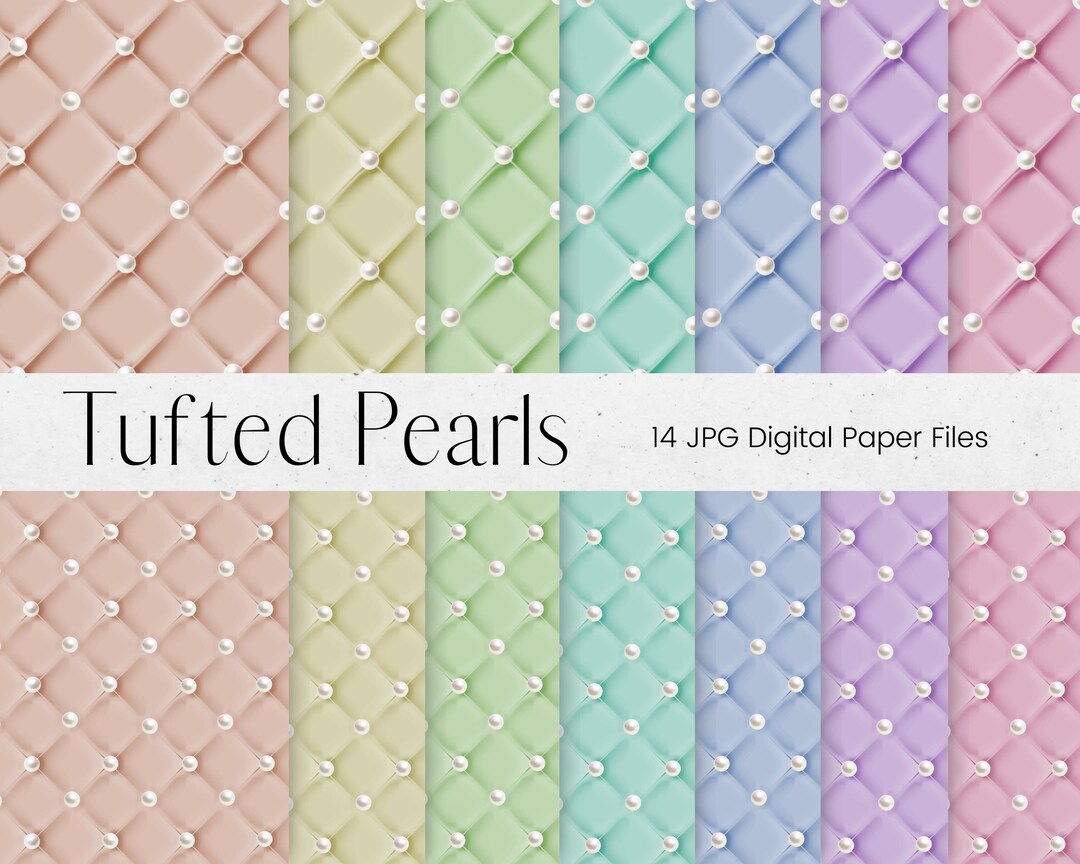 Pearl Tufted Digital Paper, Luxury Quilted Texture, Pink Princess ...