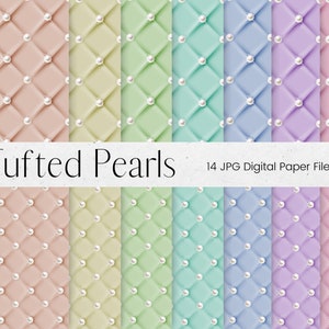 Pearl Tufted Digital Paper Luxury Quilted Texture Pink - Etsy 日本