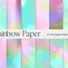 Rainbow Foil Digital Paper, Mermaid Rainbow Paper Pattern, Shimmer ...