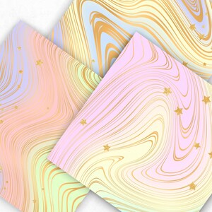 Gold Swirling Rainbow Digital Paper, Gold Foil Agate Pattern, Gold ...