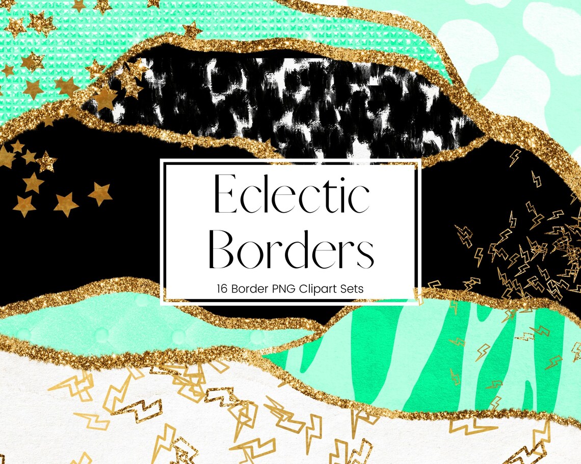 Eclectic Border Clipart Purple Border Overlays Transparent | Etsy
