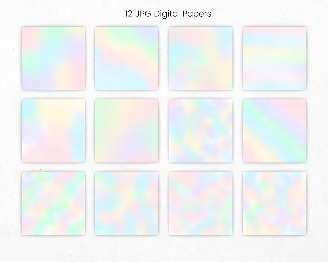 Soft Rainbow Digital Paper Pastel Texture Colourful Rainbow - Etsy