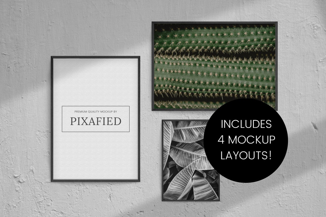 4 Mockup Frames Bundle! Digital Instant Download, PSD, JPG, A2, A3, A4 ...
