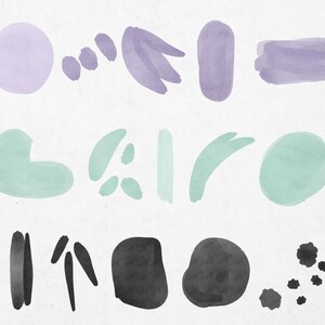 Modern Abstract Shapes Clipart, PNG Purple, Green, Gold Glitter Shape ...