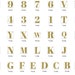 GOLD FOIL ALPHABET Digital Clipart Letters, Numbers, Printable Gold ...