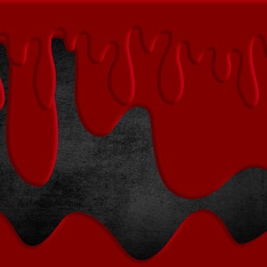 Red Blood Borders Clipart, Dripping Blood Border Overlays, Splash and ...