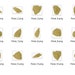 20 Gold Rose Petals, Gold Flower Petals, Falling Petals, Clip Art ...