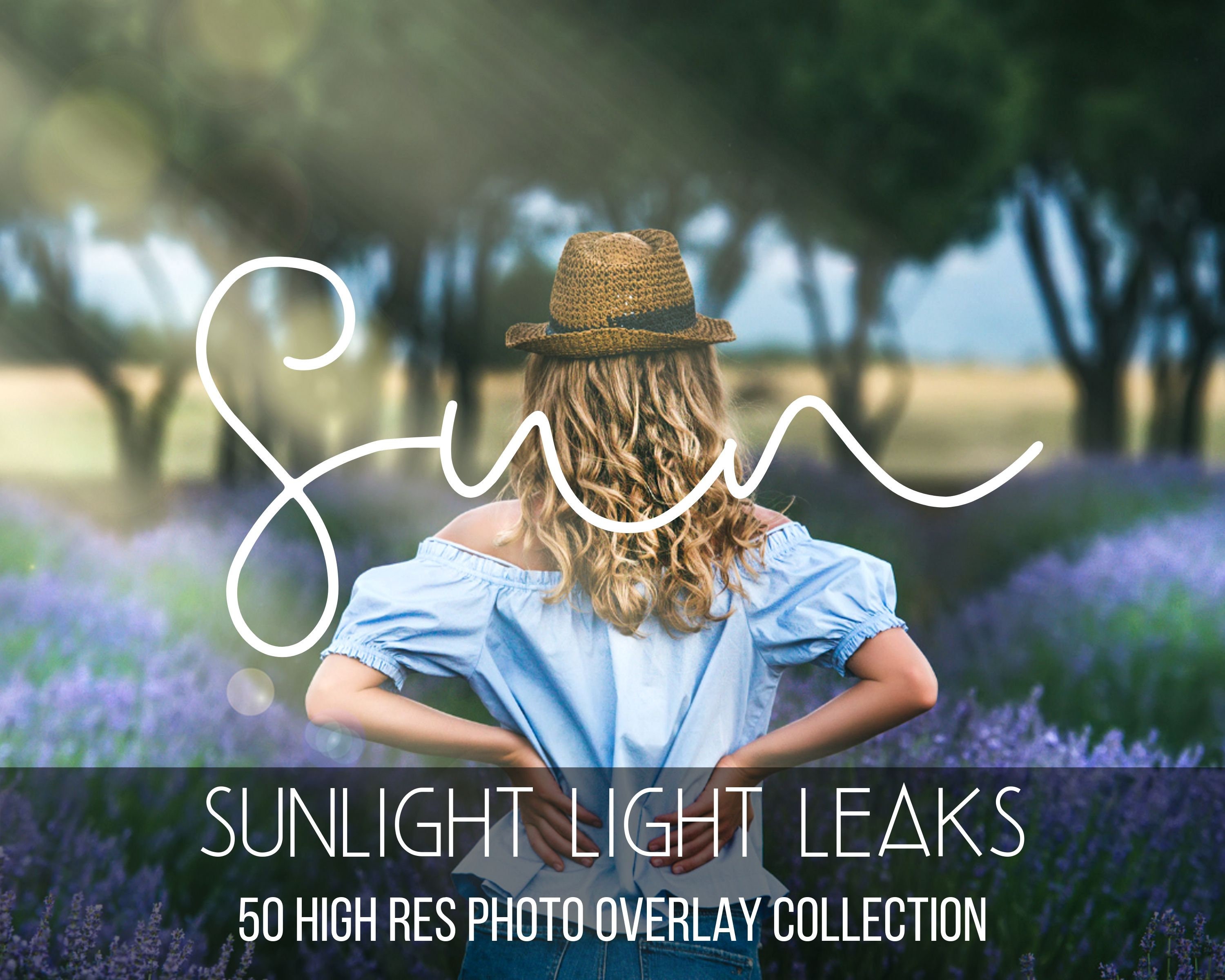 50 Sunlight Overlays, Photoshop Overlays, Sun Ray Overlays, Light Leaks ...