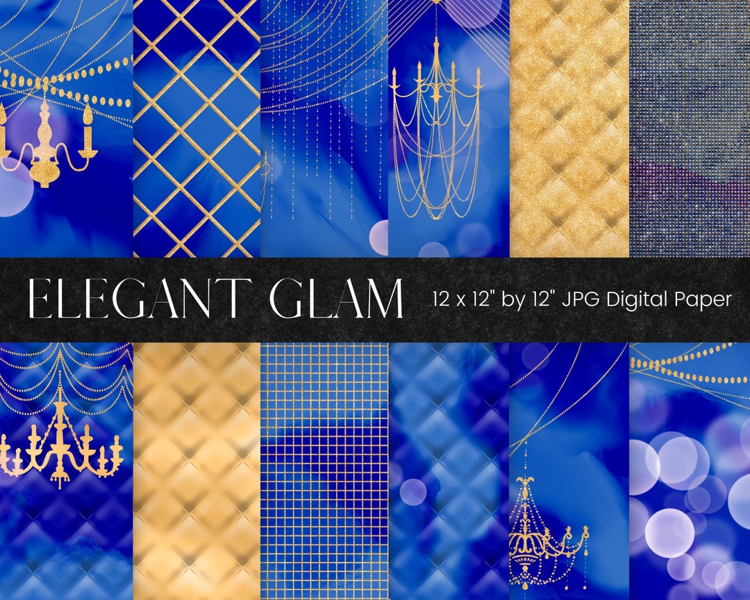 Elegant Glam Digital Paper, Chandelier Digital Paper, Tufted Gold ...
