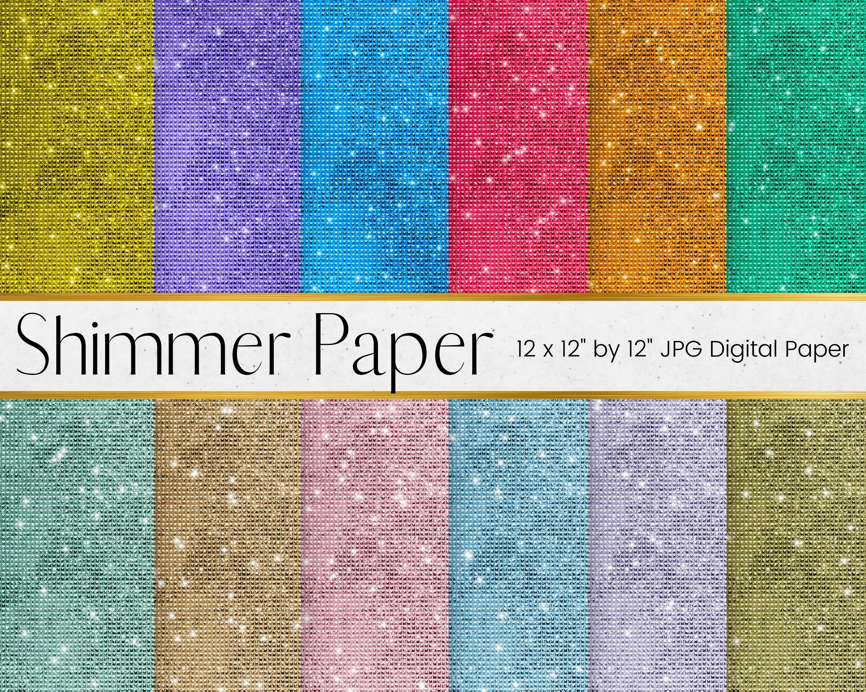 Shimmer Digital Paper Yellow Pink Blue Sparkling Sequin | Etsy