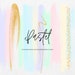 Pastel Watercolor Brush Stroke Clip Art, Rainbow Transparent PNG ...