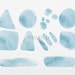 Blue Watercolor Brush Stroke Clip Art, PNG Gold Glitter Splatter ...