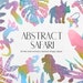 Rainbow Abstract Animal Clipart Rainbow African Safari - Etsy
