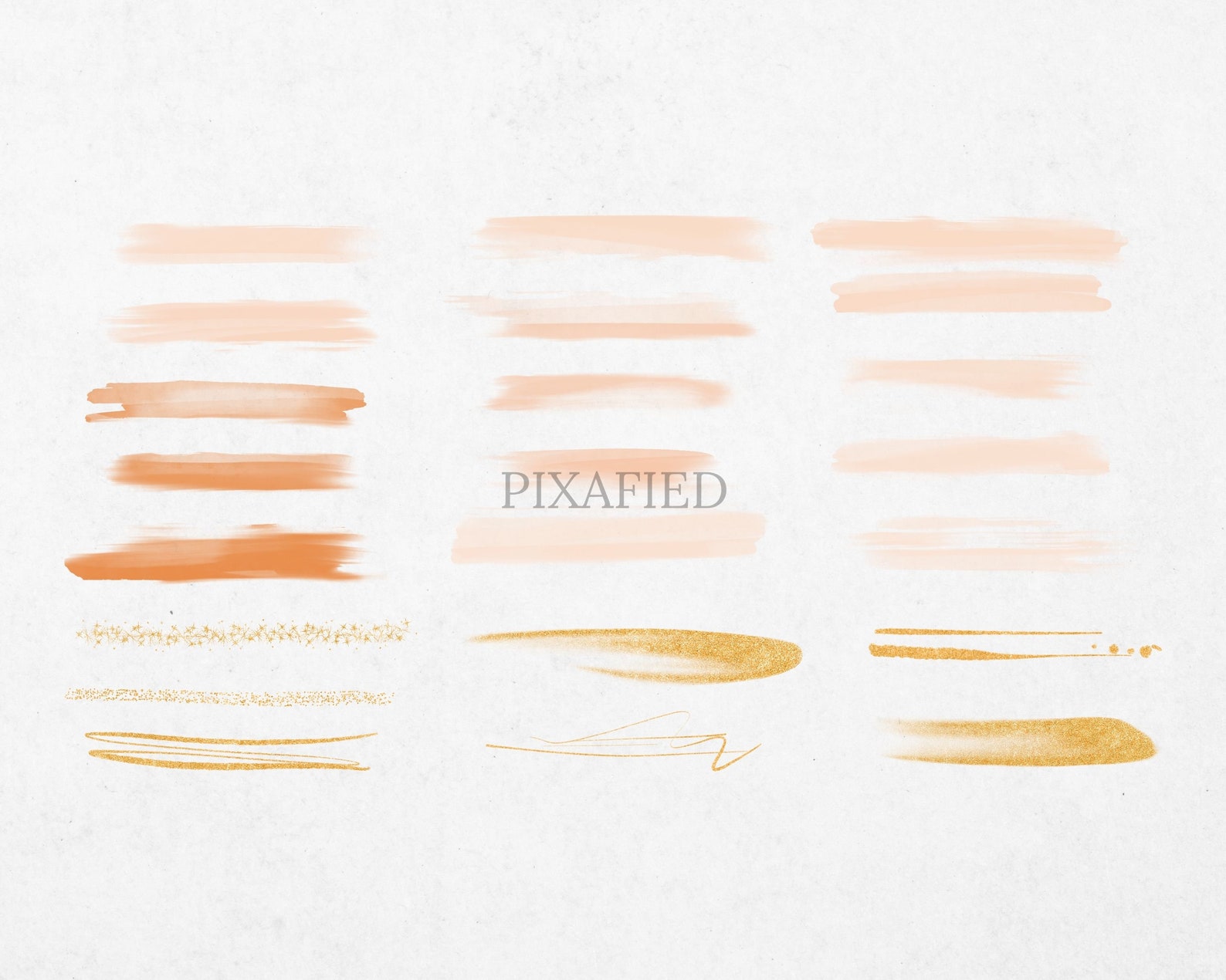 Peach Watercolor Brush Stroke Clip Art, Orange Transparent PNG Texture ...