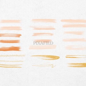 Peach Watercolor Brush Stroke Clip Art, Orange Transparent PNG Texture ...