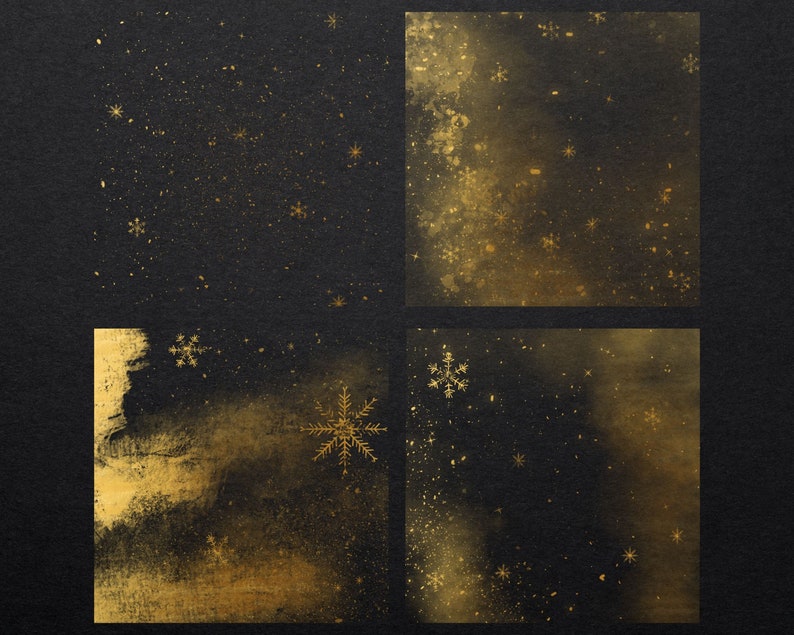 Gold Falling Winter Snow Overlay Falling Gold Foil Snow | Etsy