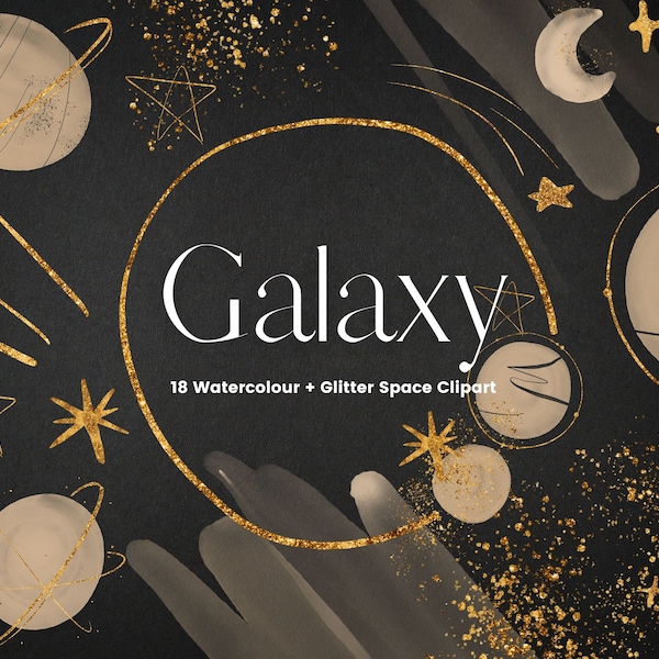 Glitter Planet Clipart - Etsy