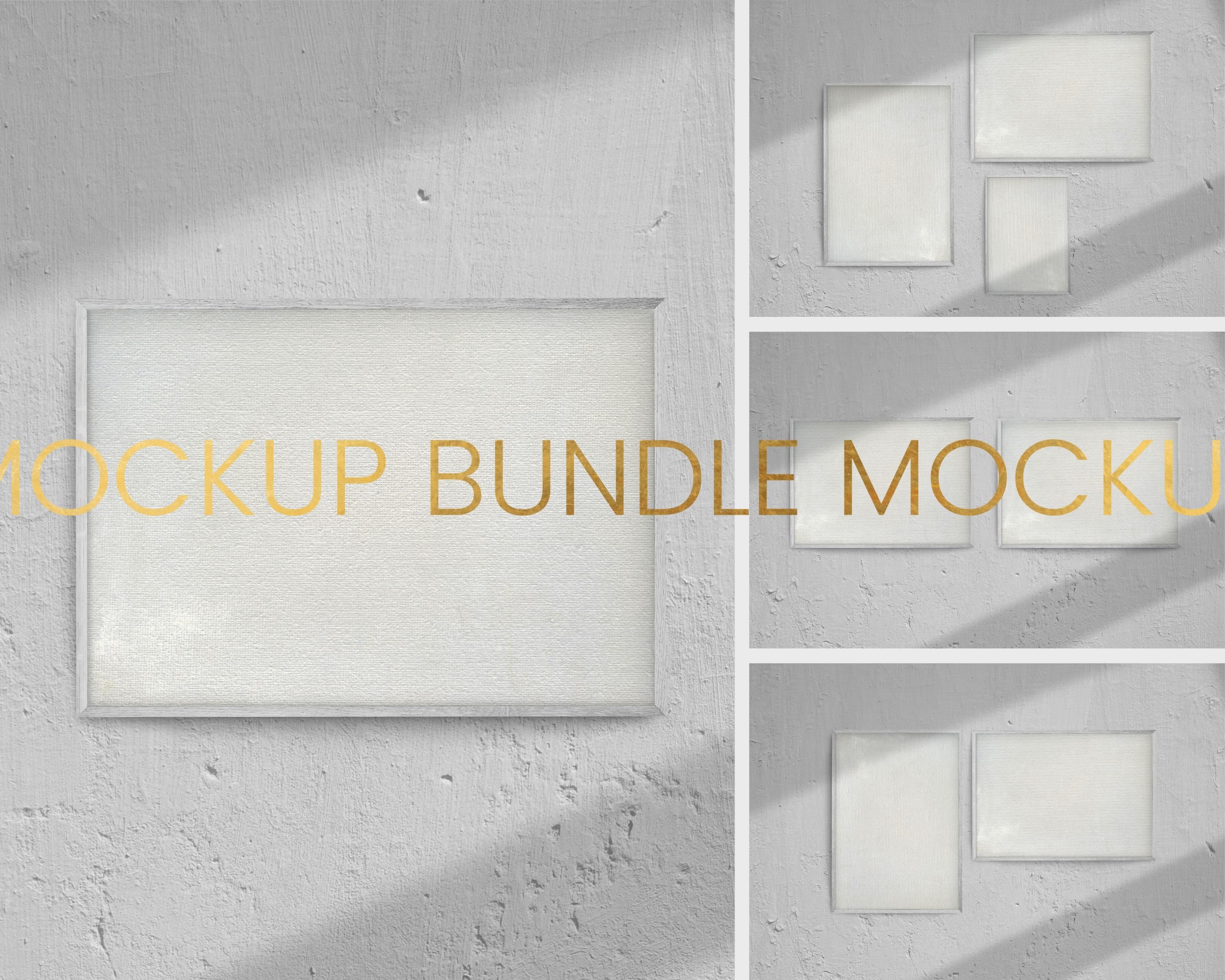 4 Mockup Frames Bundle! Digital Poster Mockup Frame, PSD, JPG, A2, A3 ...