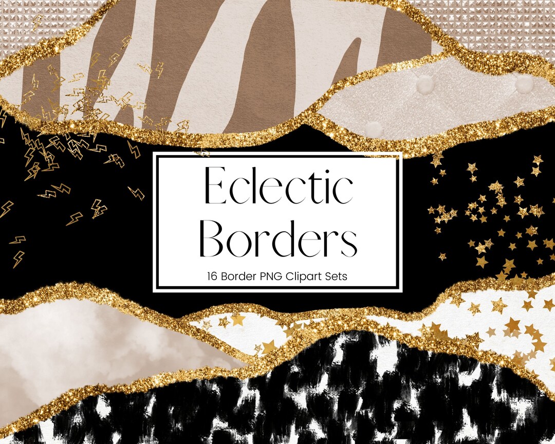 Eclectic Border Clipart, Beige Border Overlays, Transparent PNG Marble ...