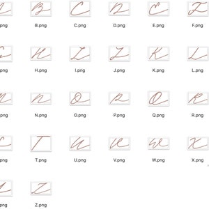 Rose Gold Calligraphy Font Cursive Letters ALPHABET Digital Clipart ...