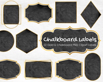 Chalk Labels With Hand Drawn Borders 16 PNG HR Files Ready to - Etsy