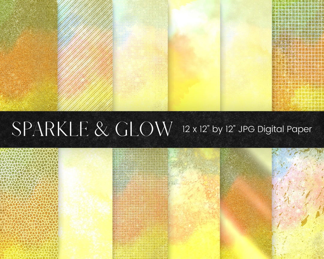 Rainbow Sparkling Digital Paper Packs, Glitter Pattern, Shimmer ...