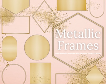 Orange Glam Tear Border Clip Art Luxury Metallic and Gold - Etsy