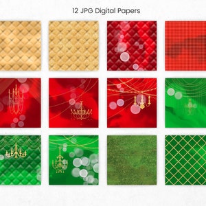 Elegant Glam Digital Paper, Chandelier Paper, Tufted Gold Glitter ...