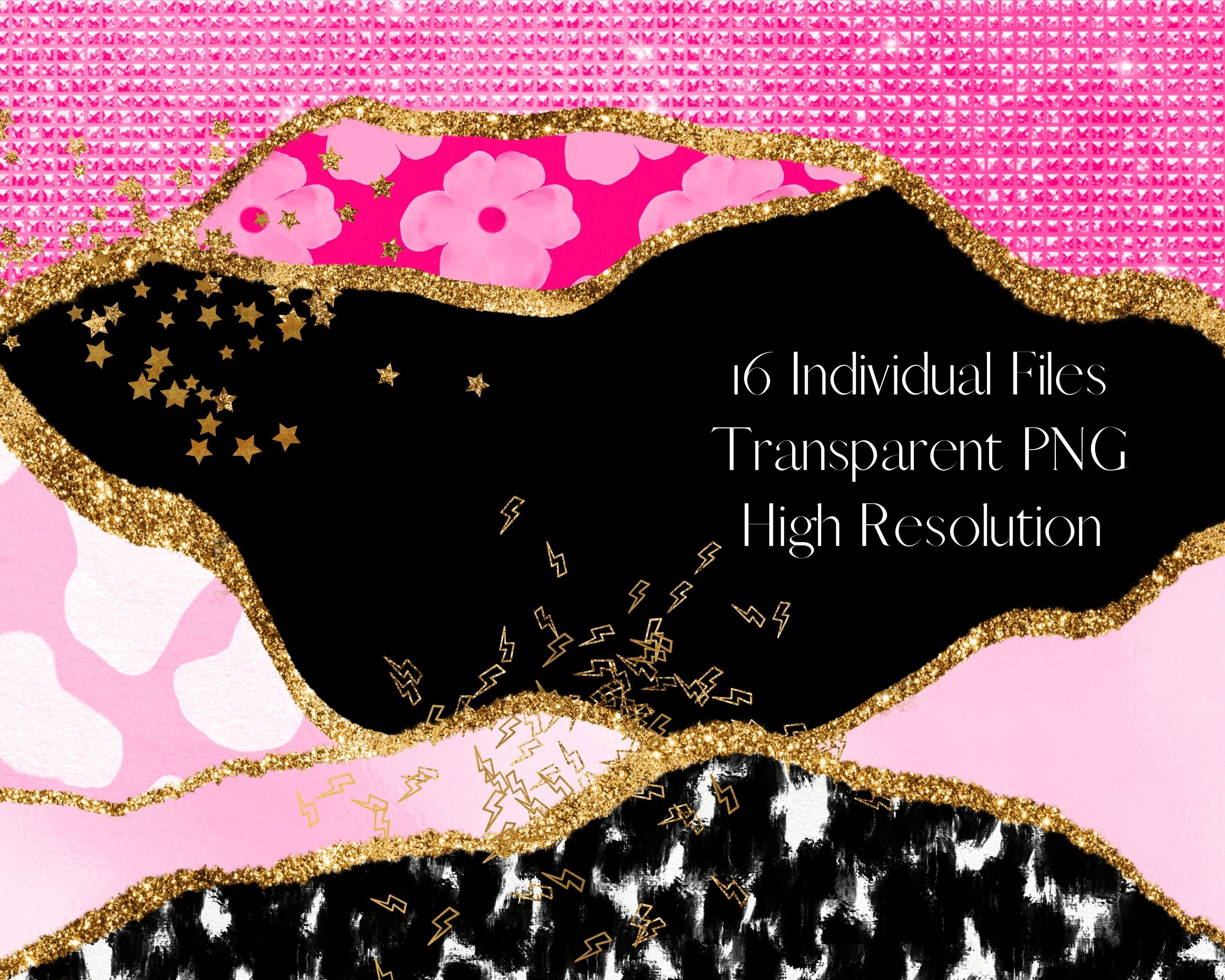 Eclectic Border Clipart Pink Border Overlays Transparent PNG - Etsy ...