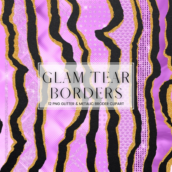 Metallic Gold and Purple Border - Etsy