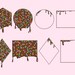 Dripping Frosting Frames With Sprinkles Clipart, Square, Circle Dipping ...