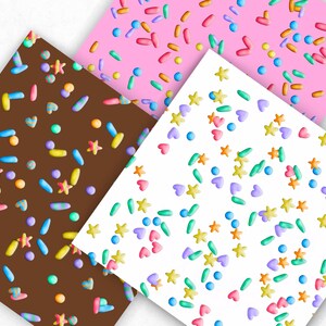 Rainbow Sprinkles Digital Paper Pattern, Cake Sprinkle Textures, Cake ...