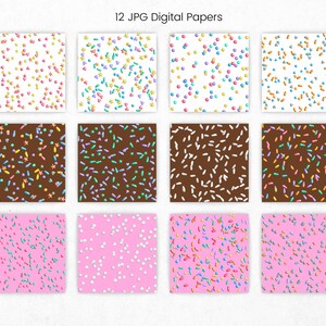 Rainbow Sprinkles Digital Paper Pattern, Cake Sprinkle Textures, Cake ...
