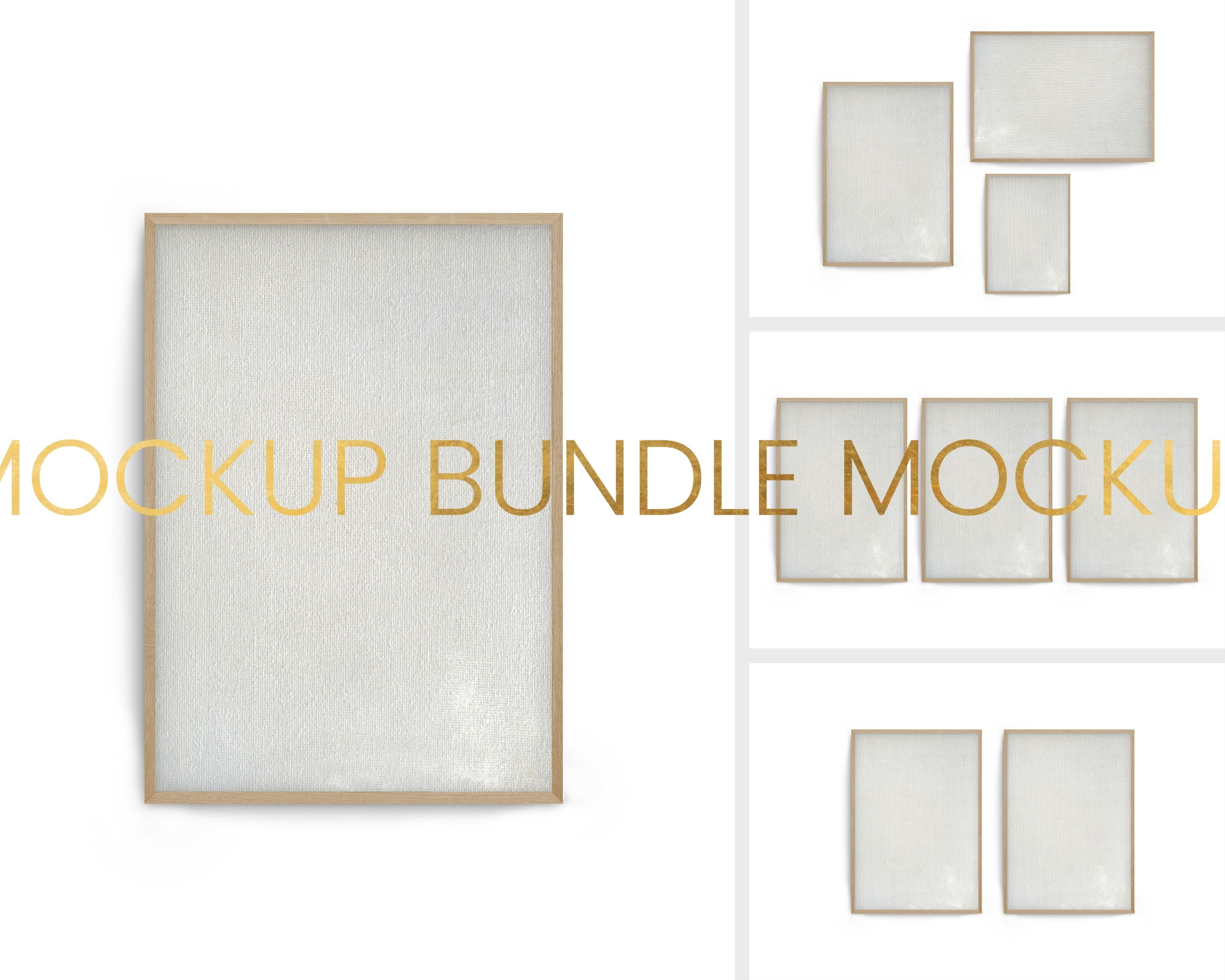 4 Mockup Frames Bundle! Digital Instant Download, PSD, JPG, A2, A3, A4 ...