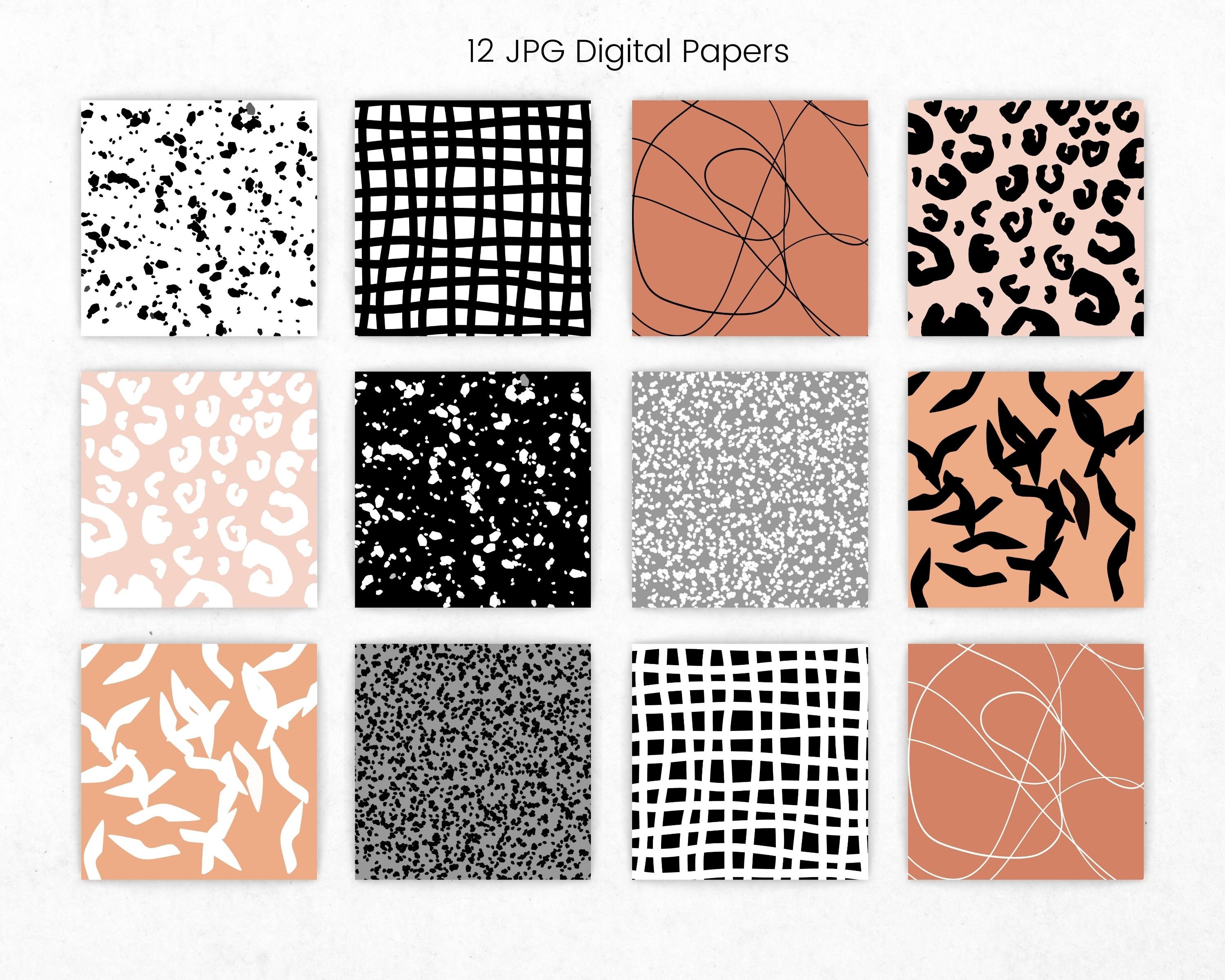 Modern Design Digital Paper Stripe Fine Line Texture Brown | Etsy