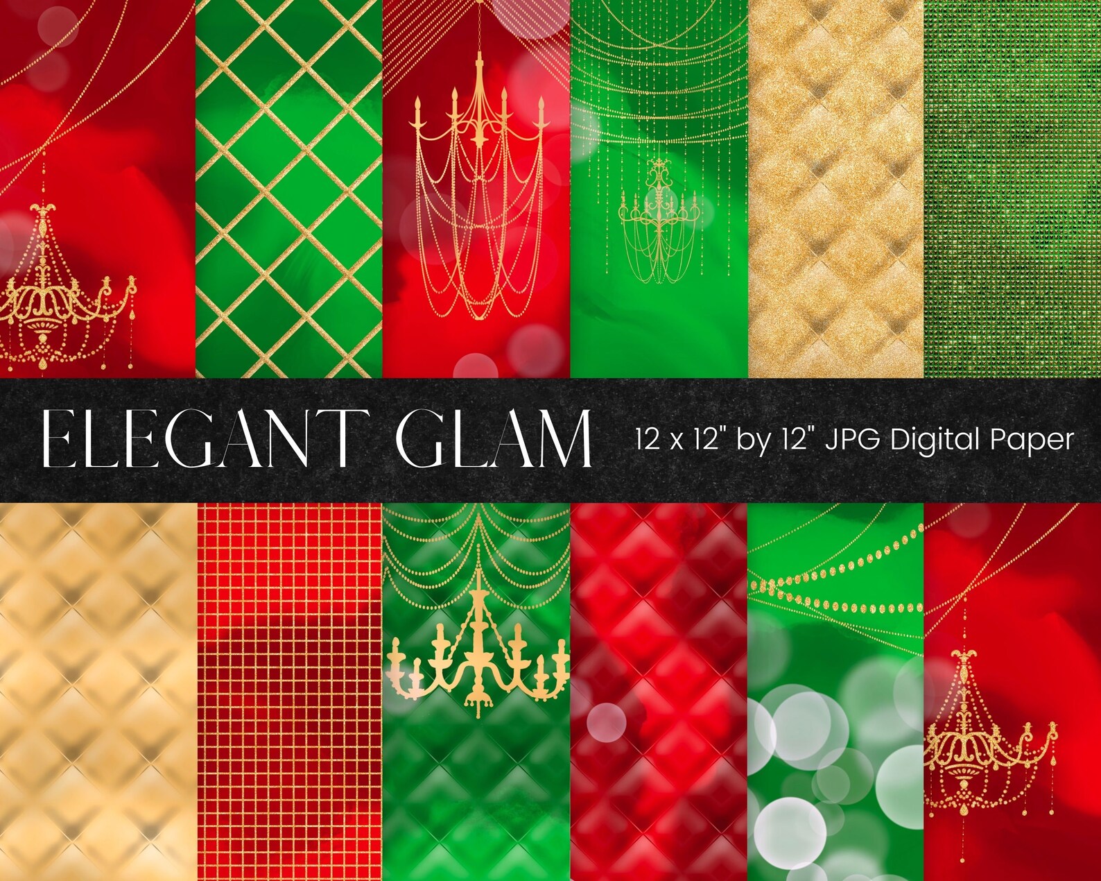 Elegant Glam Digital Paper Chandelier Paper Tufted Gold - Etsy