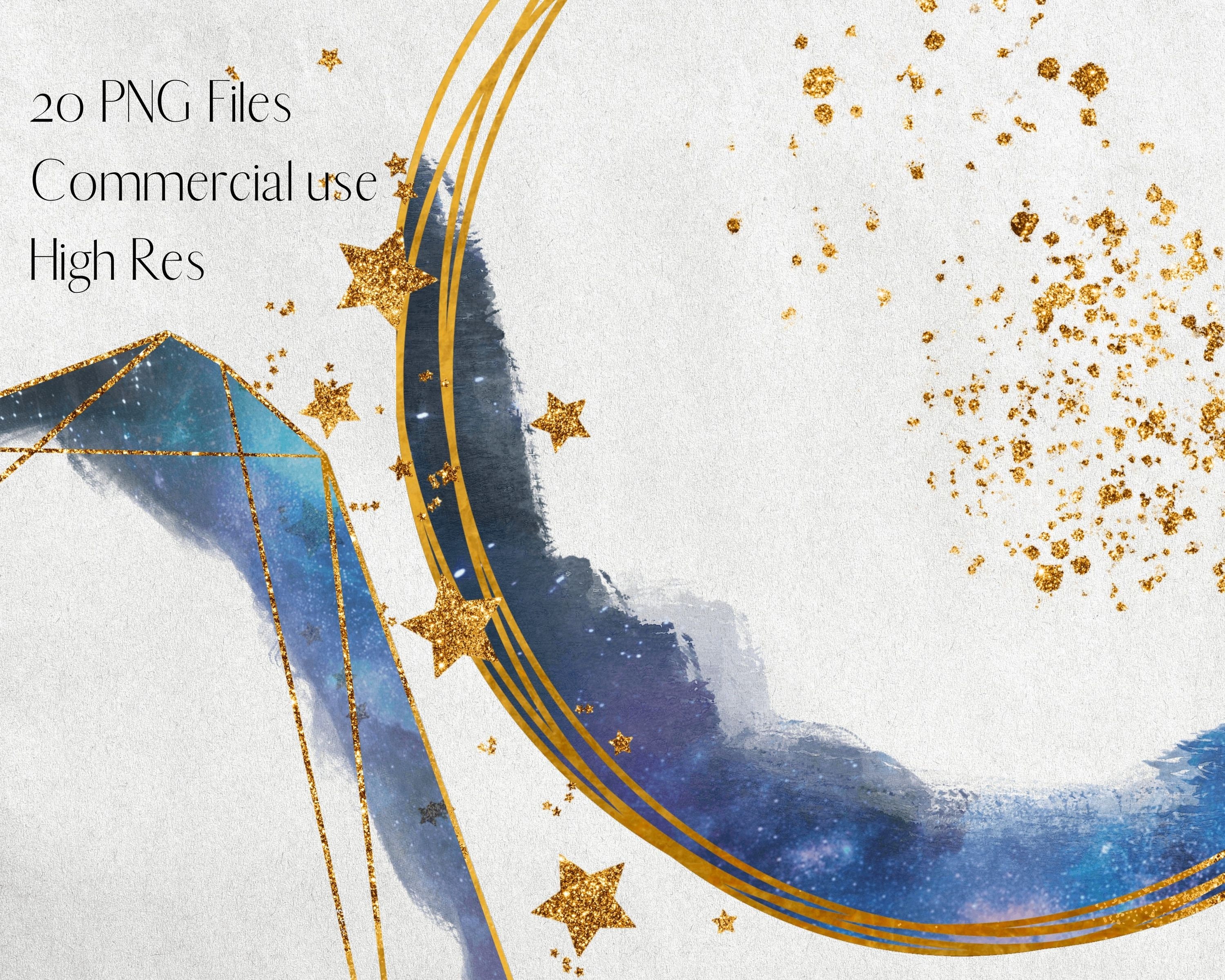 Gold Glitter and Watercolour Frame Clipart, Rainbow Frame, PNG Pastel ...