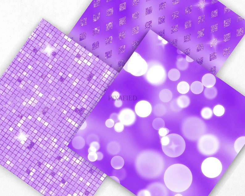 Lavender Purple Digital Paper, Foil Luxury Textures, Glitter Background ...