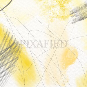 Yellow Smudge and Scribble Clipart, Grey Pencil PNG Scribble Sketches ...