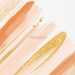 Peach Watercolor Brush Stroke Clip Art, Orange Transparent PNG Texture ...