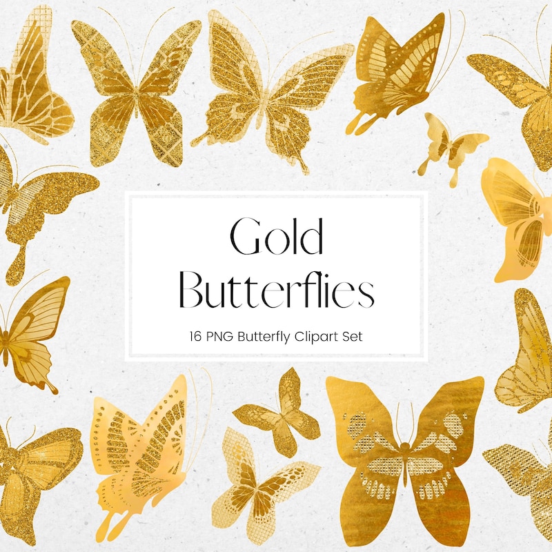 Butterfly Gold - Etsy