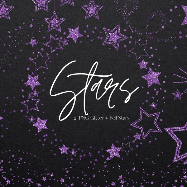 Star Purple Clipart - Etsy UK